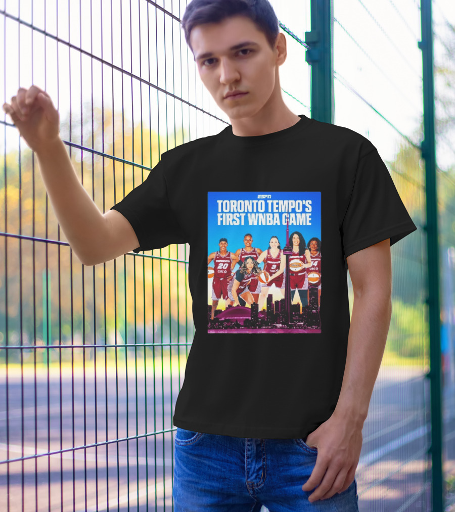 Toronto Tempos First WNBA Game ESPN Basketball Team Event T-Shirt