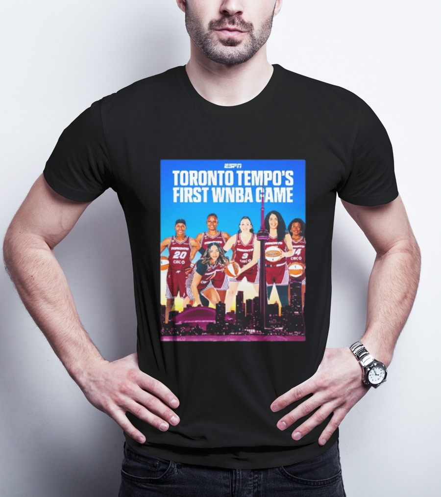 Toronto Tempos First WNBA Game ESPN Basketball Team Event T-Shirt