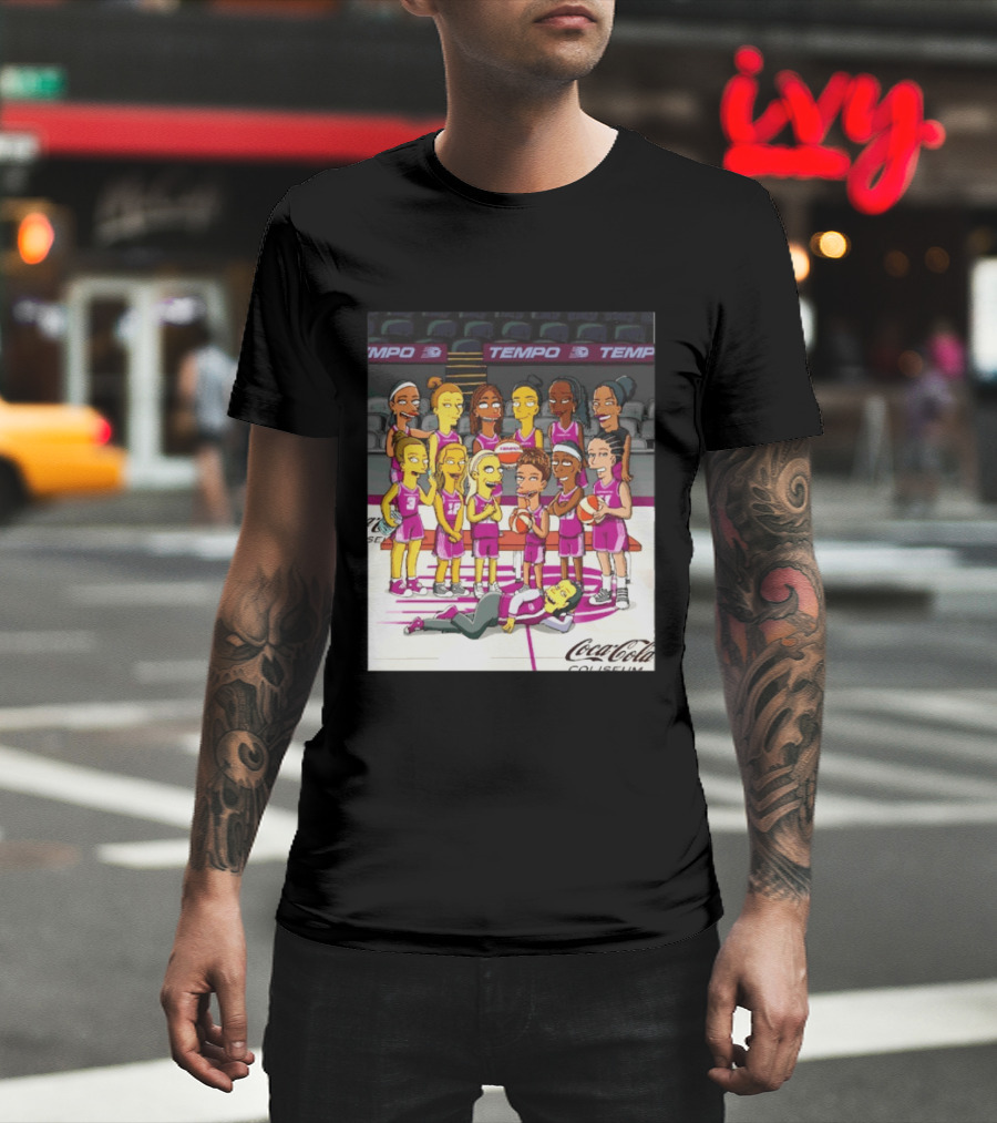 Toronto Tempo WNBA Coca Cola Coliseum The Simpsons Basketball Team T-Shirt