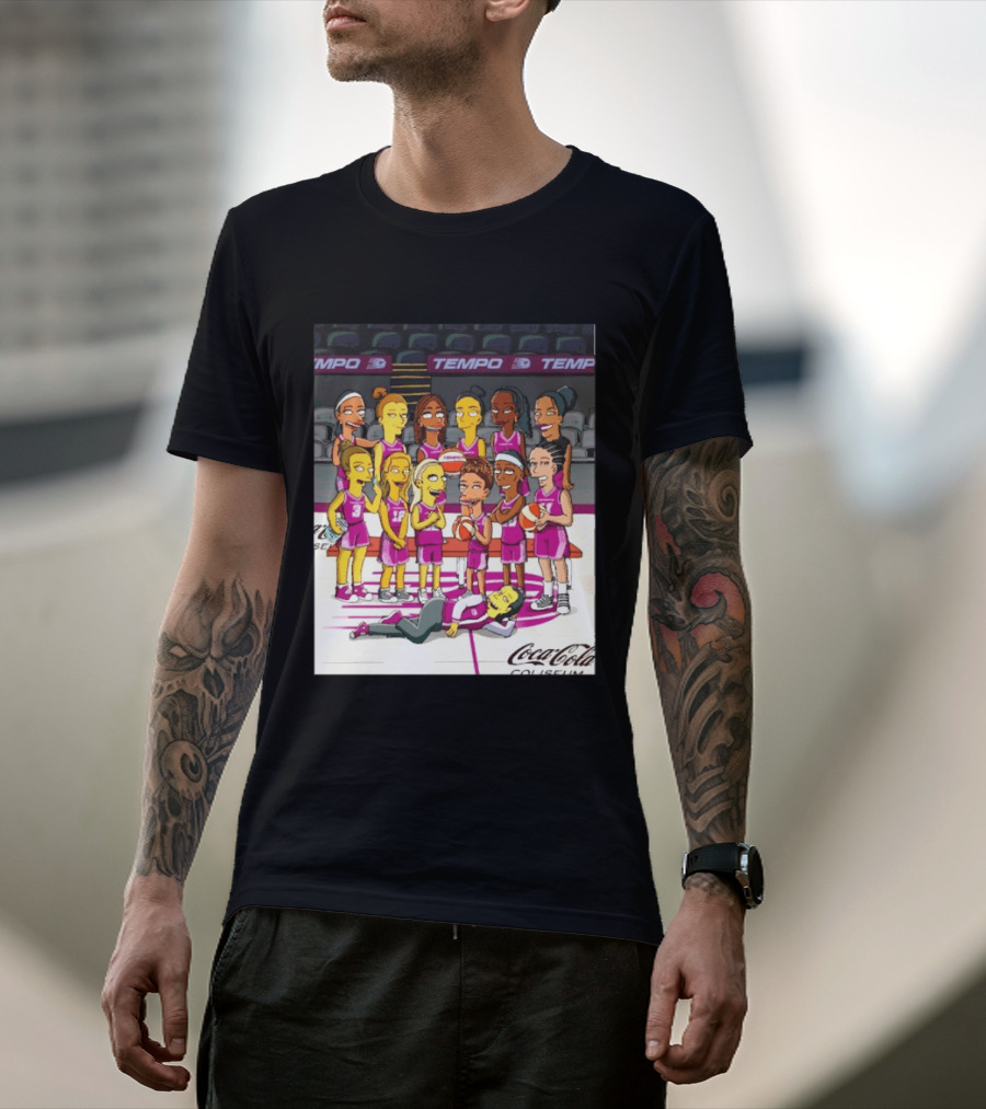Toronto Tempo WNBA Coca Cola Coliseum The Simpsons Basketball Team T-Shirt