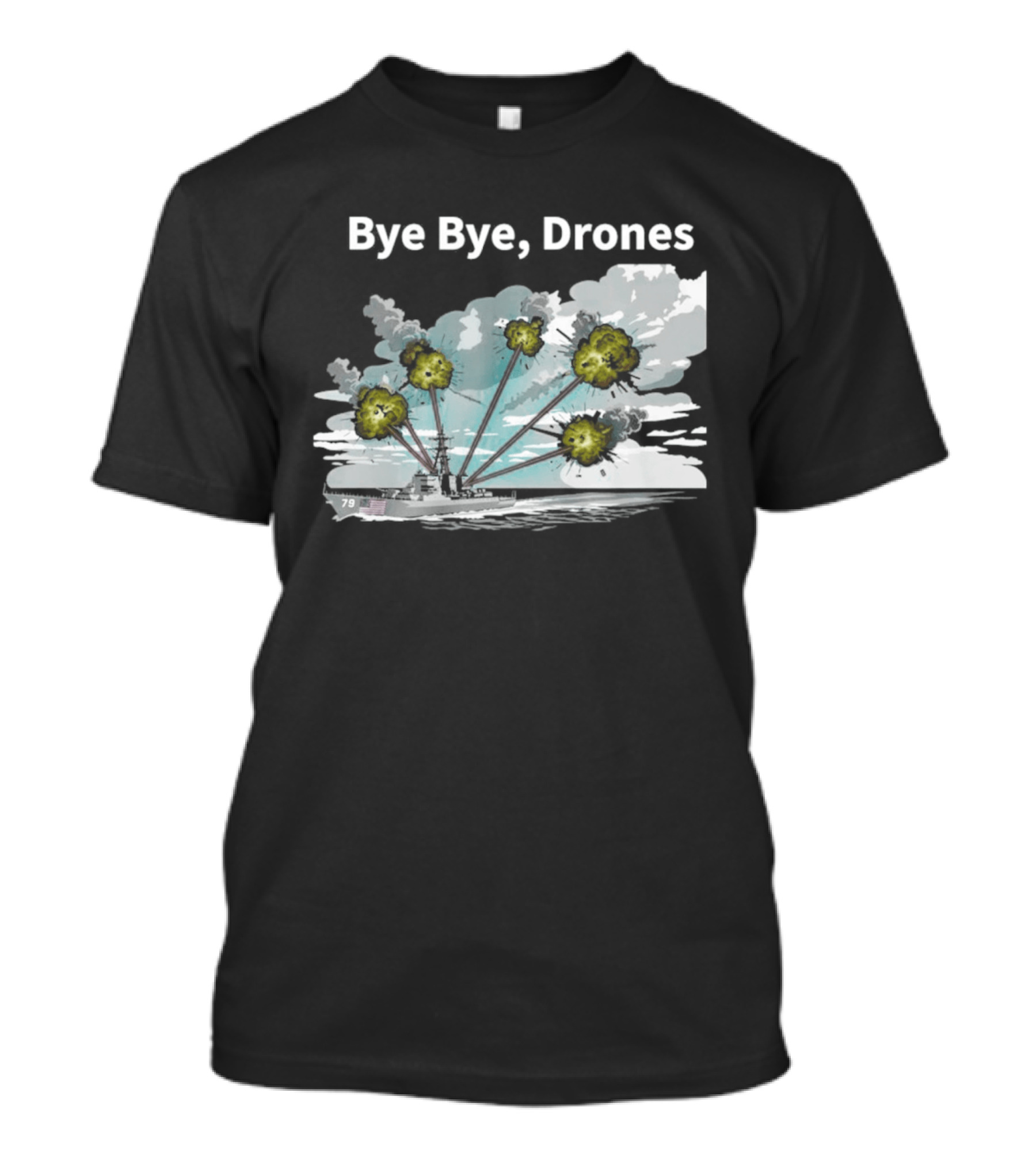 Bye Bye Drones Yellow Flower Cloud T-Shirt