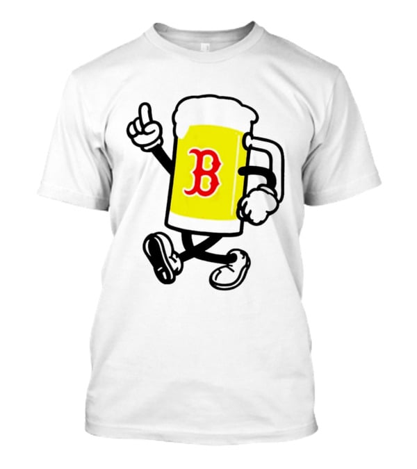 2026 Red Sox Beer With Walking Foam And Red B T-Shirt