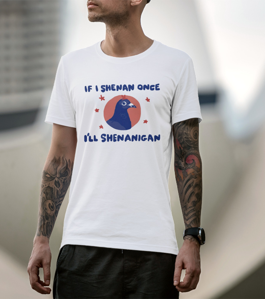 If I Shenan Once I'll Shenanigan Funny Pigeon Humor T-Shirt