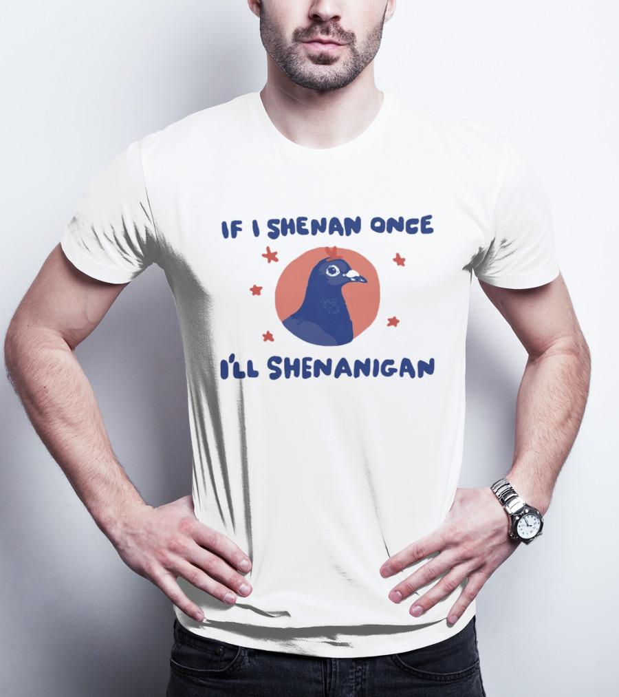 If I Shenan Once I'll Shenanigan Funny Pigeon Humor T-Shirt