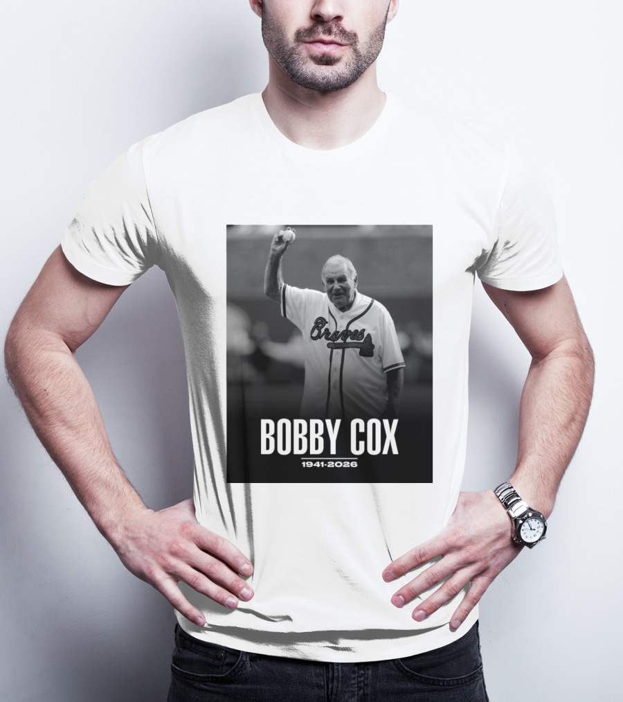 Bobby Cox Braves 1941 2026 Commemorative T-Shirt