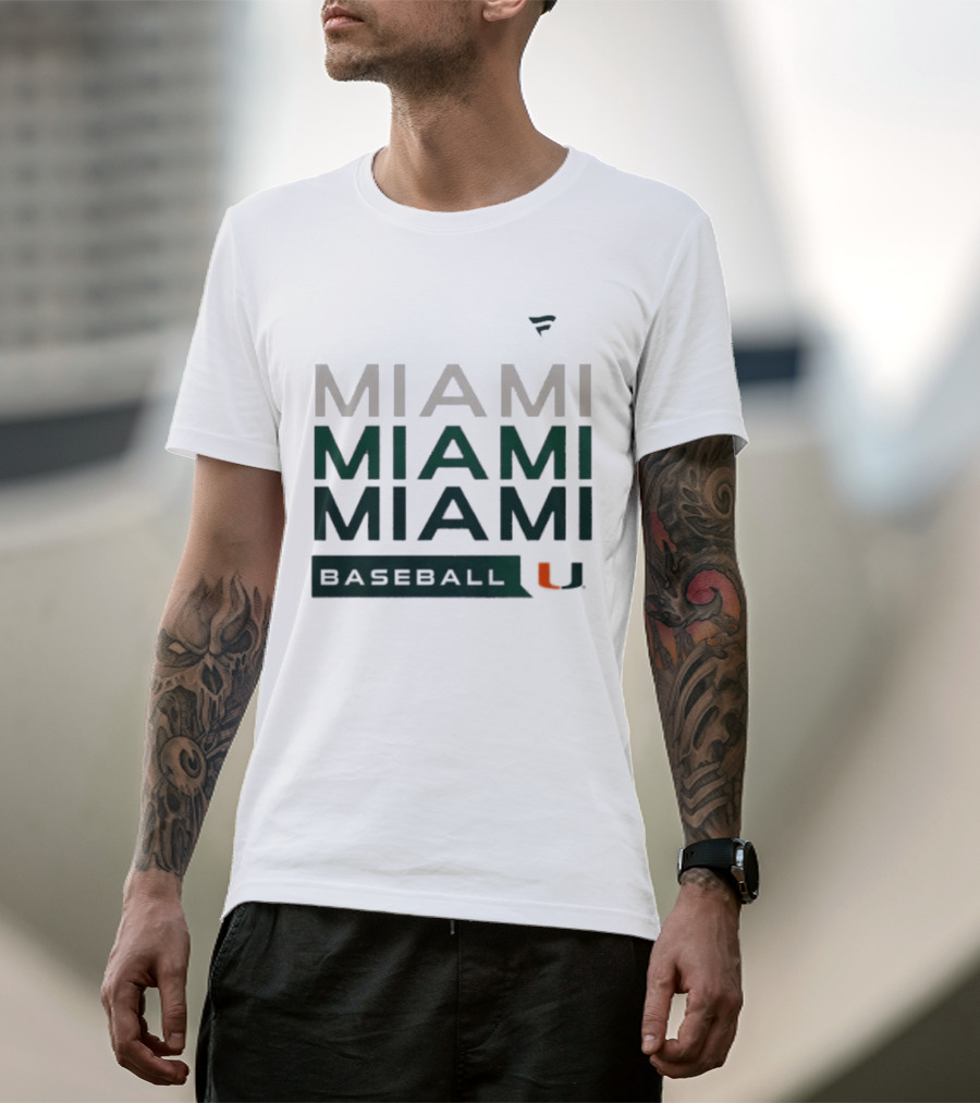 Miami Hurricanes Baseball Hype Tri Blend Miami U T-Shirt