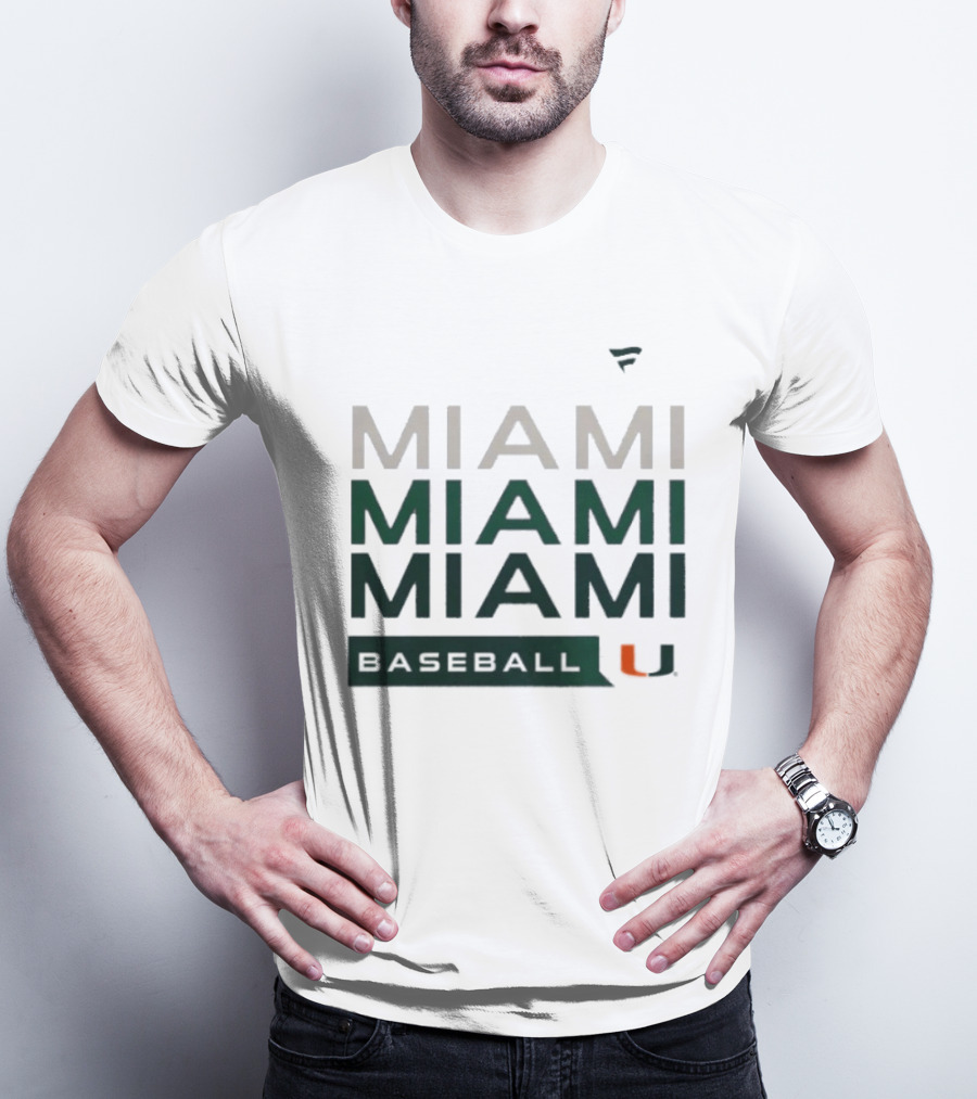 Miami Hurricanes Baseball Hype Tri Blend Miami U T-Shirt
