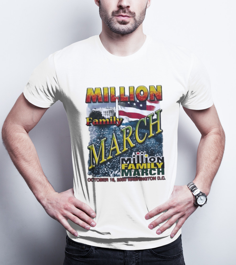 Million Family March October 16 2000 Washington D.C. White House American Flag T-Shirt