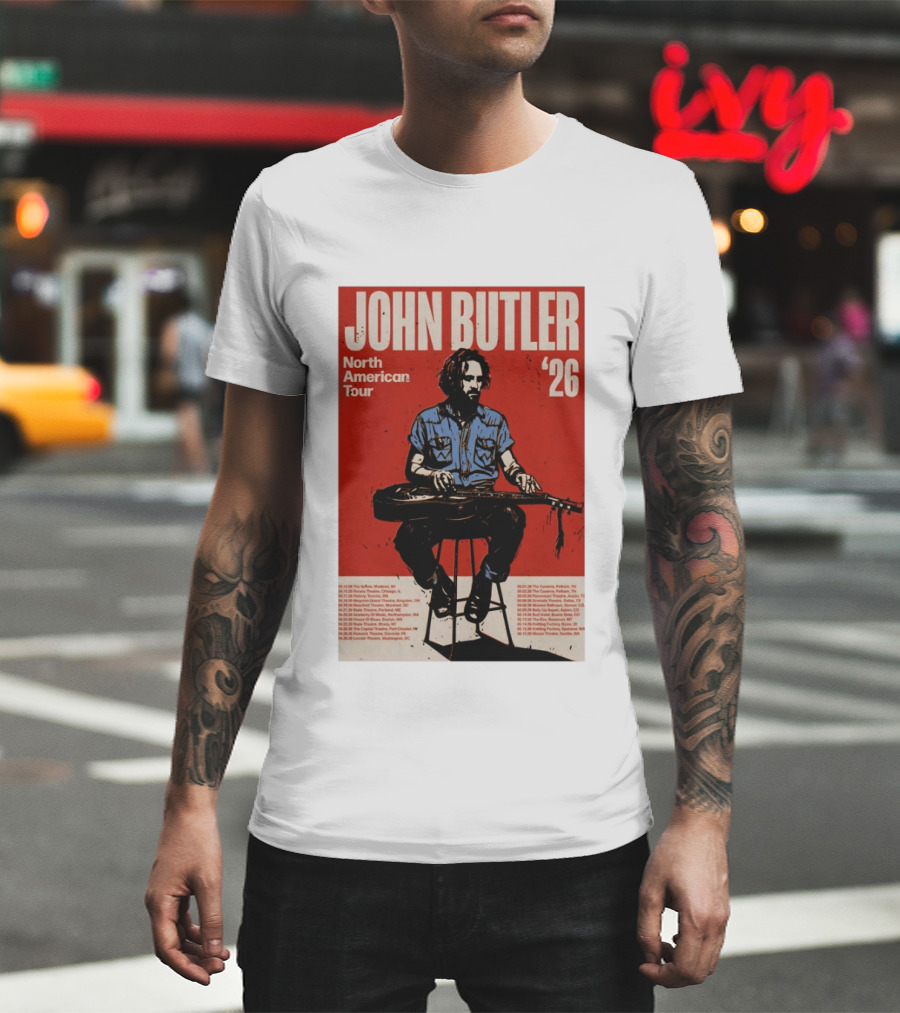 John Butler North American Tour 2026 Shows T-Shirt