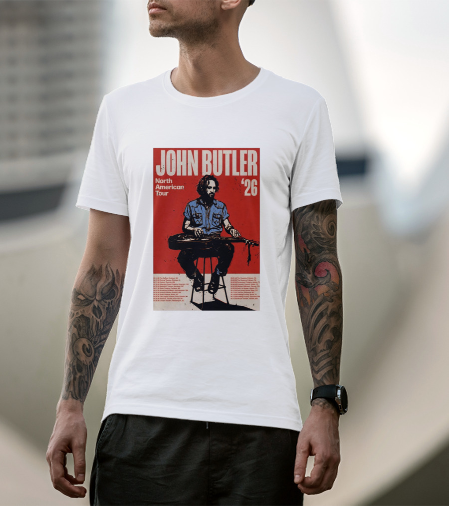 John Butler North American Tour 2026 Shows T-Shirt