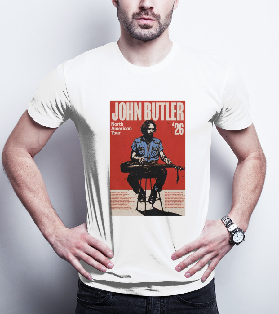 John Butler North American Tour 2026 Shows T-Shirt