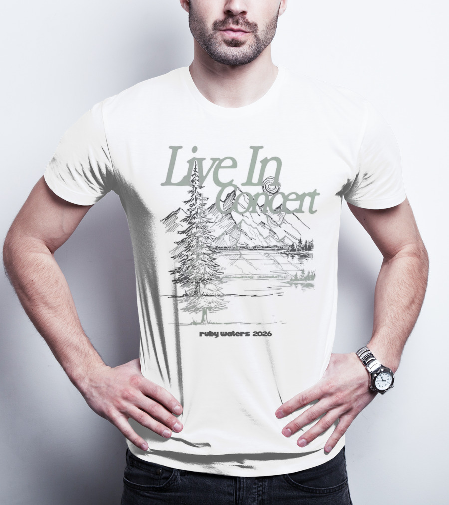 Live In Concert Ruby Waters 2026 Mountain Scenery T-Shirt