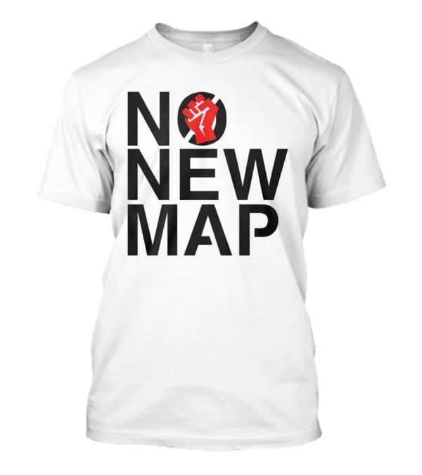 No New Map Protest Red Fist Symbol Virginia T-Shirt