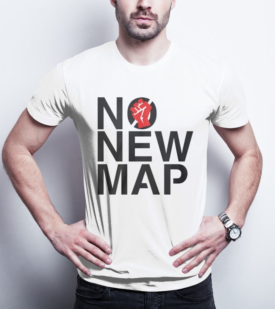 No New Map Protest Red Fist Symbol Virginia T-Shirt