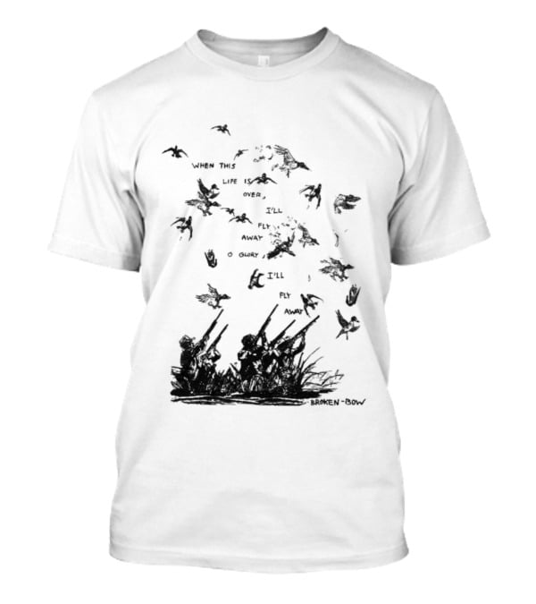 When This Life Is Over I'll Fly Away Glory Bird Silhouette Clouds T-Shirt