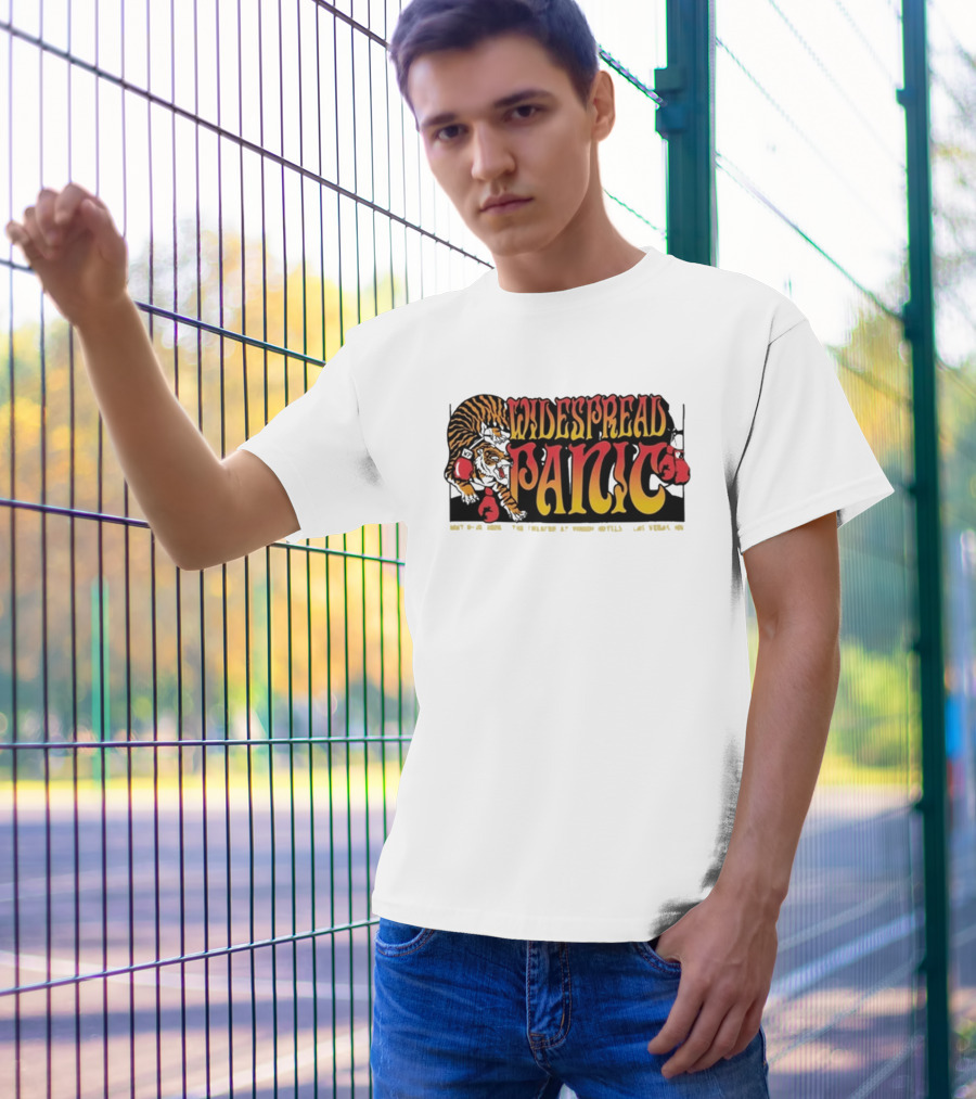 Widespread Panic May 8 10 2026 Las Vegas NV Tiger Boxing Gloves T-Shirt