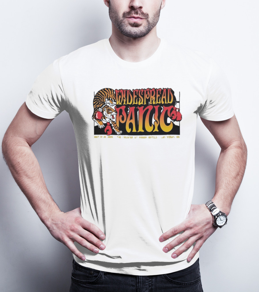 Widespread Panic May 8 10 2026 Las Vegas NV Tiger Boxing Gloves T-Shirt