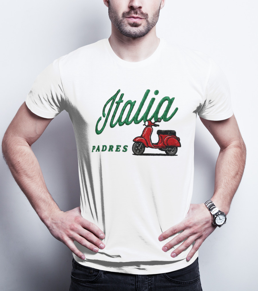 Italia Padres Red Scooter 2026 Italian Heritage Celebration Night Hat T-Shirt