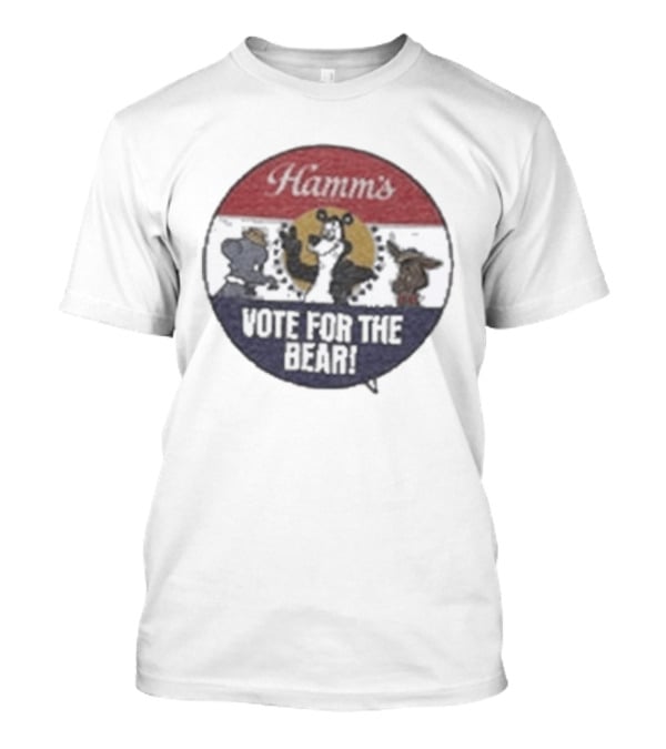 Hamms Vote For The Bear Barn Owl Seattle Faded Ringer T-Shirt