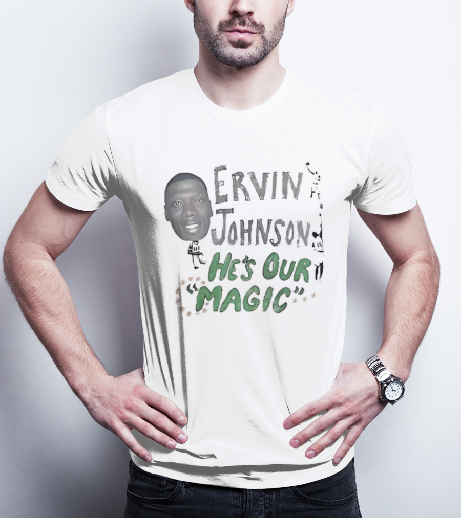 Ervin Johnson He's Our Magic With Basketball Player T-Shirt