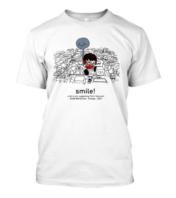 Smile World Tour 2025 Europe Supporting Porter Robinson T-Shirt