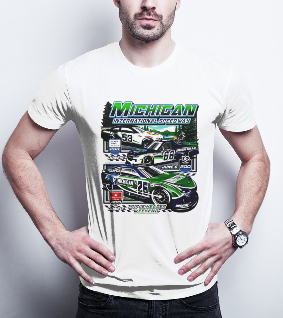 2026 Michigan International Speedway June 16 Race With Cars 58 And 88 T-Shirt