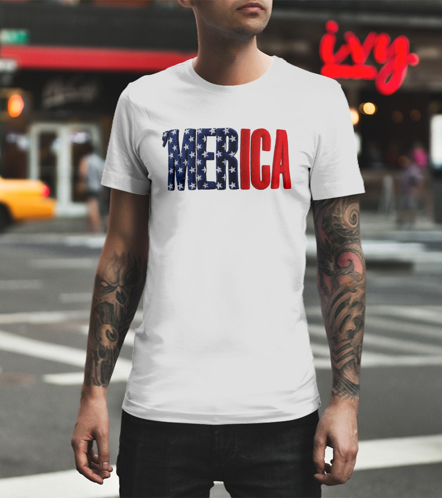 2026 USA 250th Merica Chrome White Camo Hat Stars Stripes T-Shirt