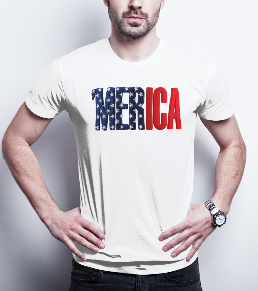 2026 USA 250th Merica Chrome White Camo Hat Stars Stripes T-Shirt