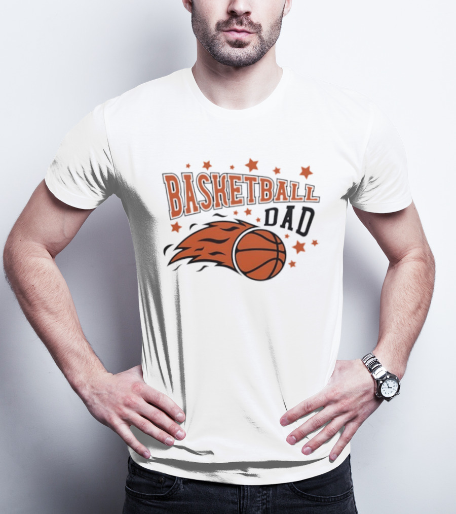 Basketball Dad Flame Stars 2026 T-Shirt