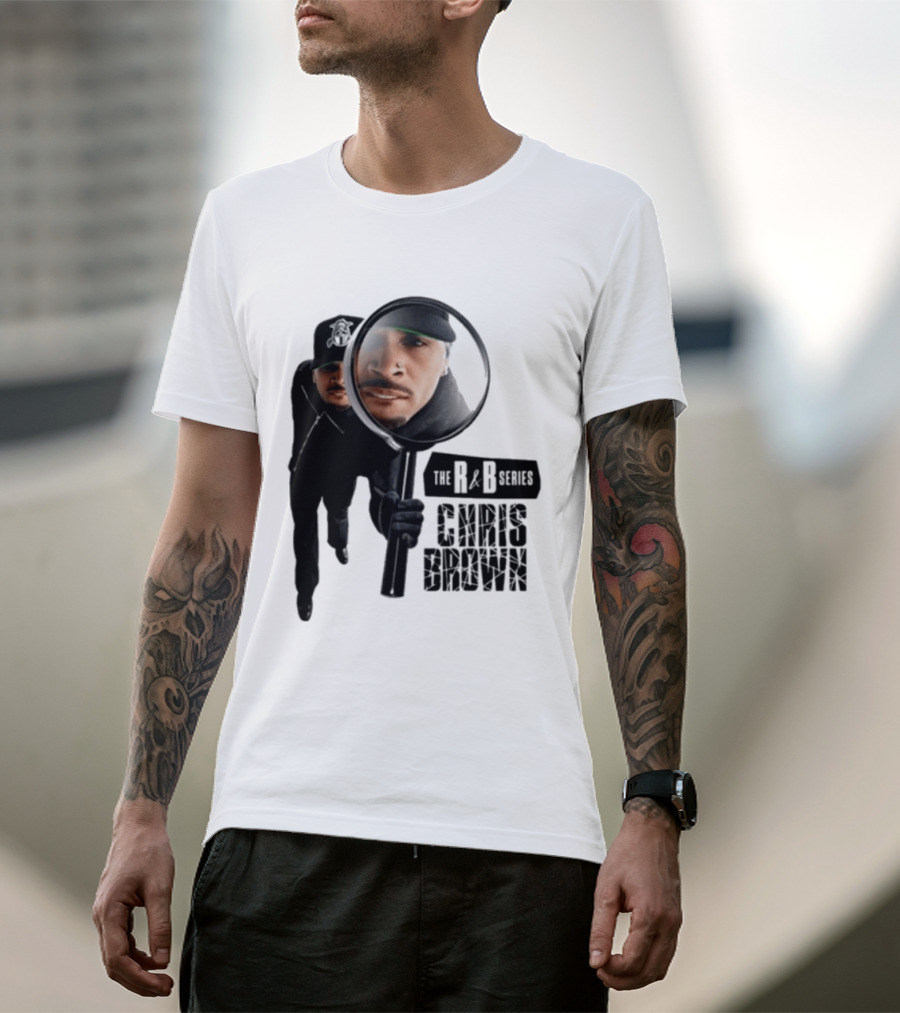 Chris Brown R&B Series Magnified Music Icon Magnifying Glass T-Shirt