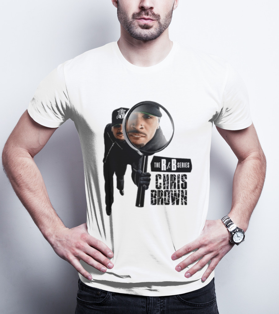 Chris Brown R&B Series Magnified Music Icon Magnifying Glass T-Shirt