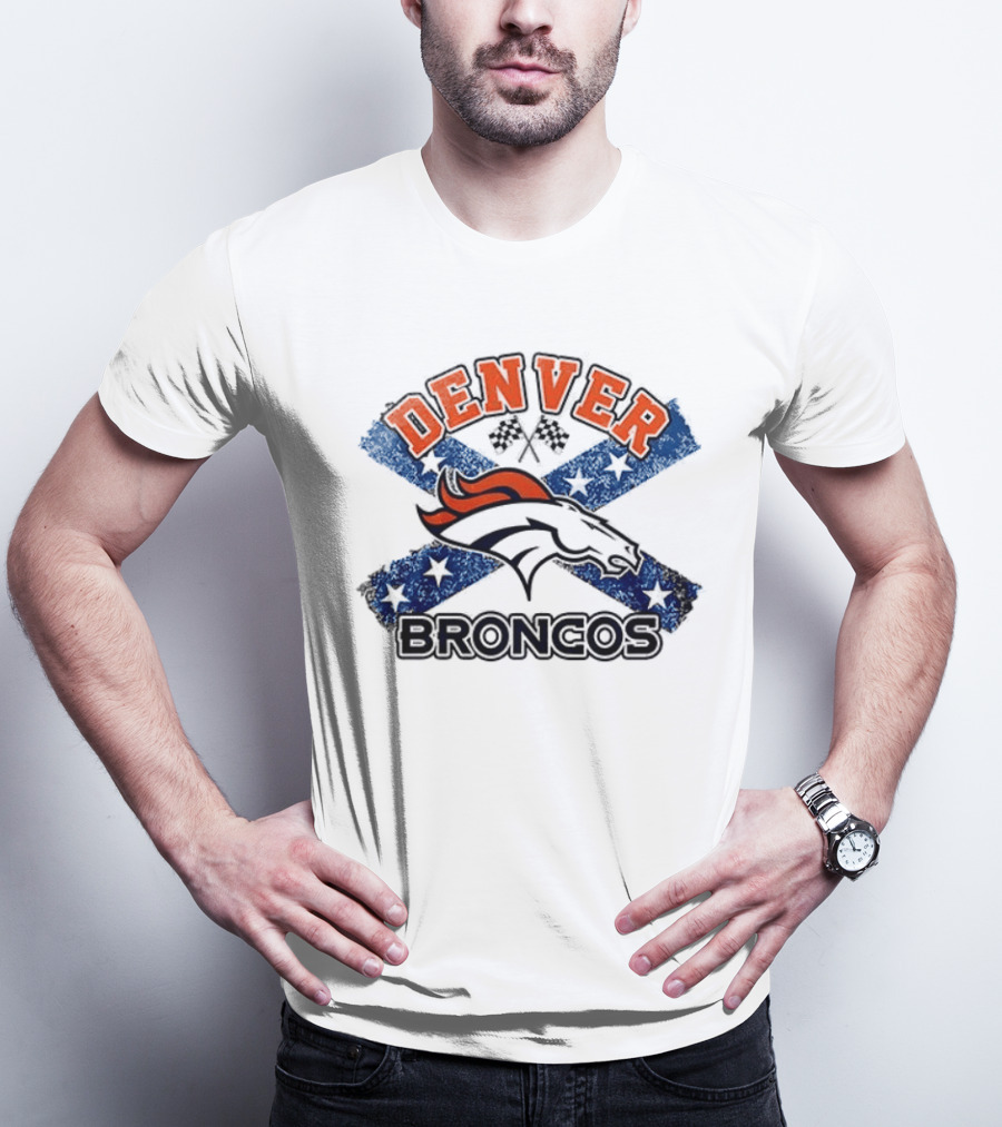 Denver Broncos Dukes Of Hazzard Caricature T-Shirt