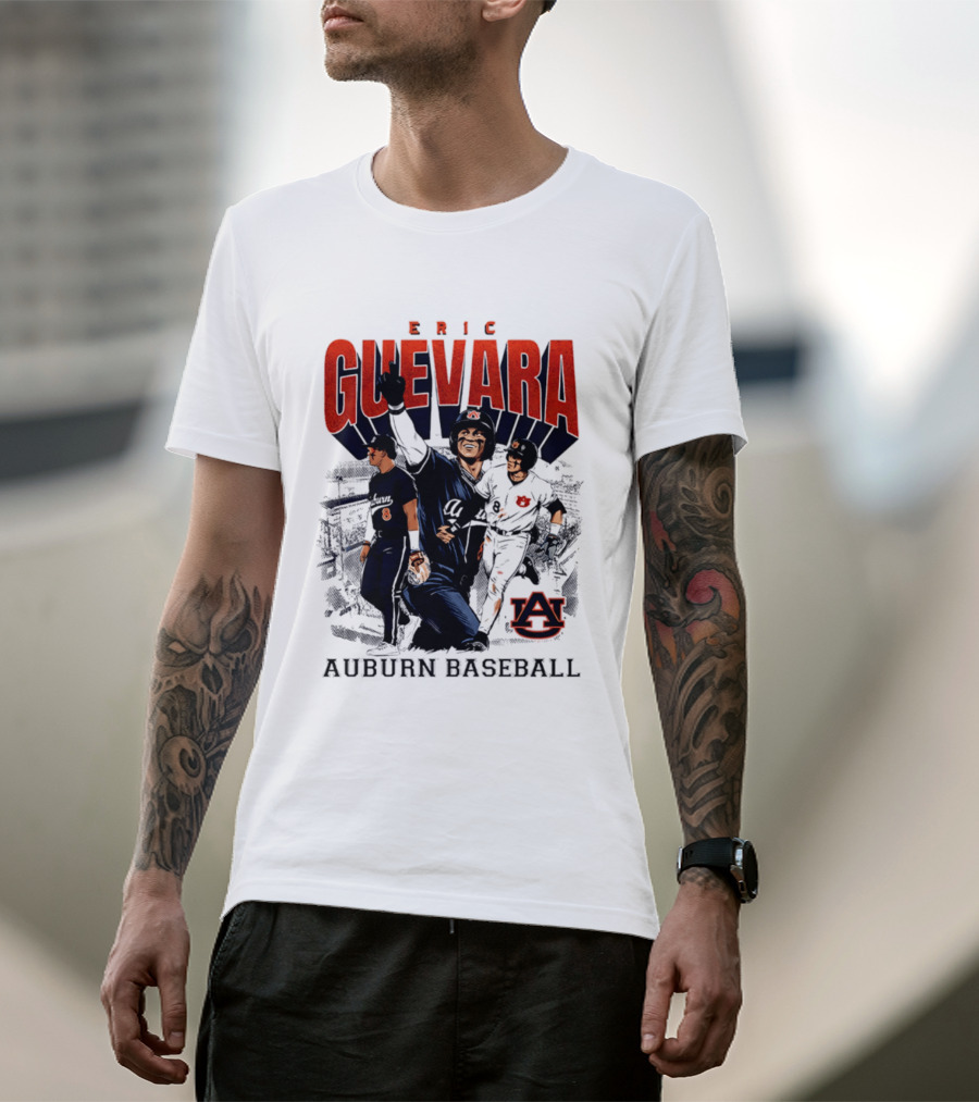 Eric Guevara Auburn Baseball Tigers Skyline T-Shirt