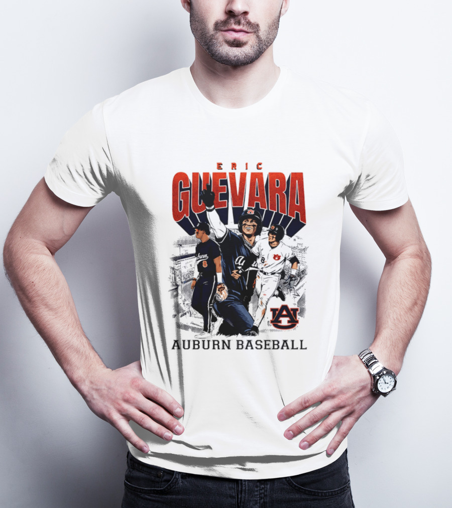 Eric Guevara Auburn Baseball Tigers Skyline T-Shirt