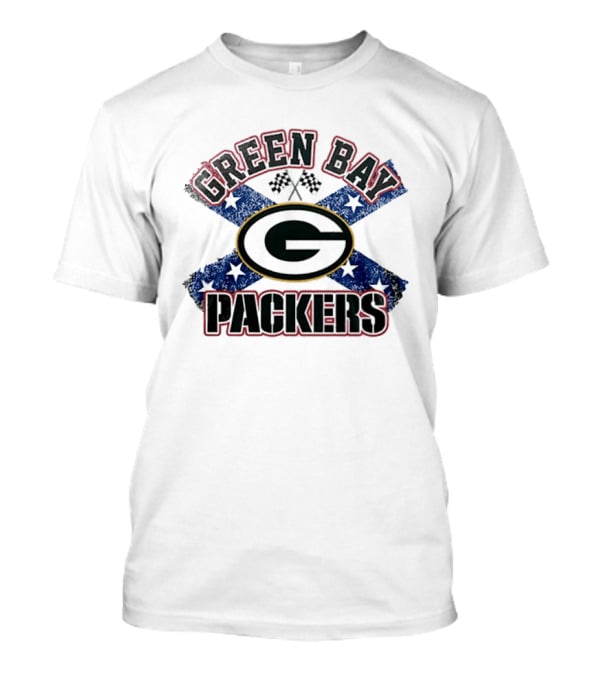 Green Bay Packers G Logo Dukes Of Hazzard Confederate Flag T-Shirt