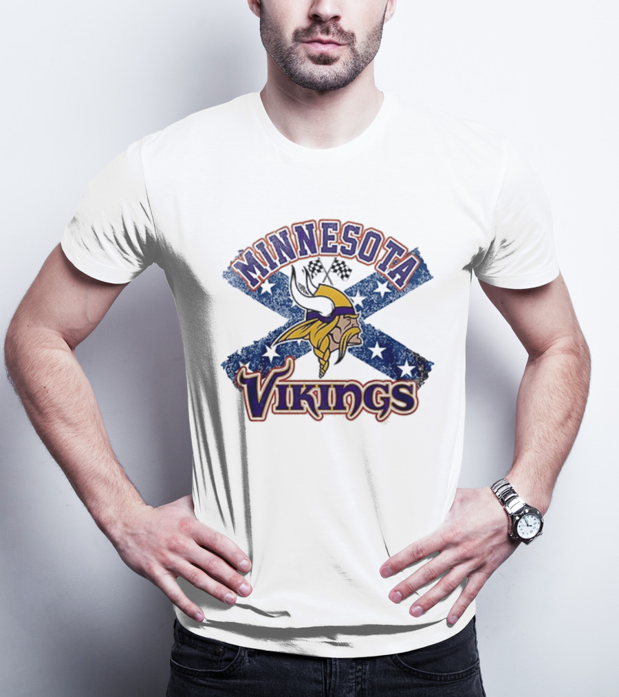 Minnesota Vikings Dukes Of Hazzard Crossover Caricature T-Shirt
