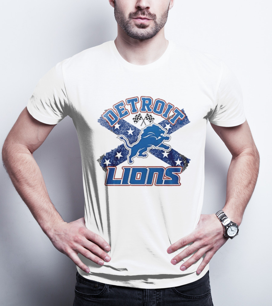 Detroit Lions X The Dukes Of Hazzard Caricature T-Shirt
