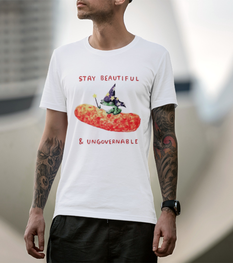 Stay Beautiful Ungovernable Wizard Frog Cheese Magic T-Shirt