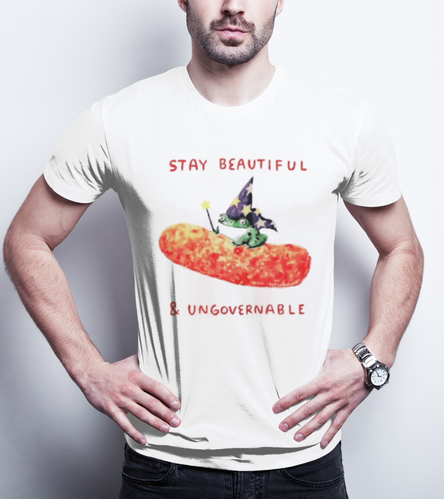 Stay Beautiful Ungovernable Wizard Frog Cheese Magic T-Shirt