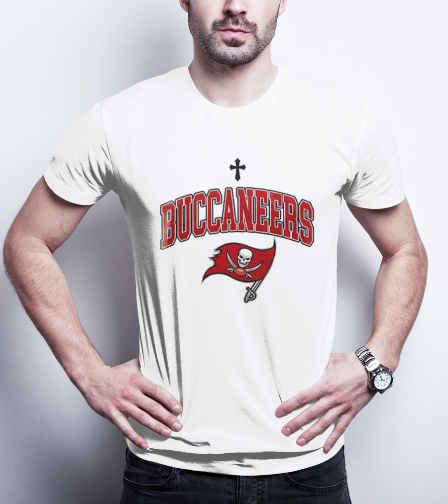 Tampa Bay Buccaneers Jesus Cross Skull Flag Lifetime Member T-Shirt