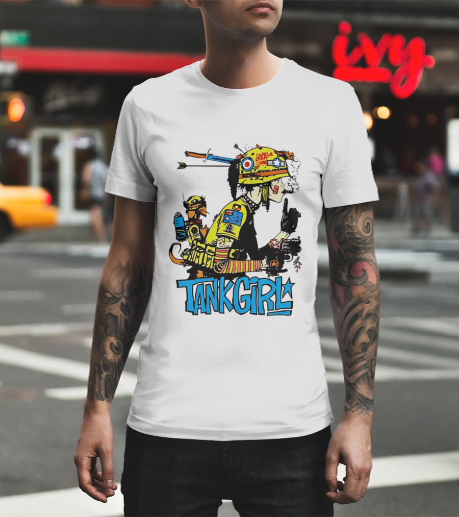 Tank Girl Vol 2 Comic Graphic With Booga And Classic Helmet T-Shirt