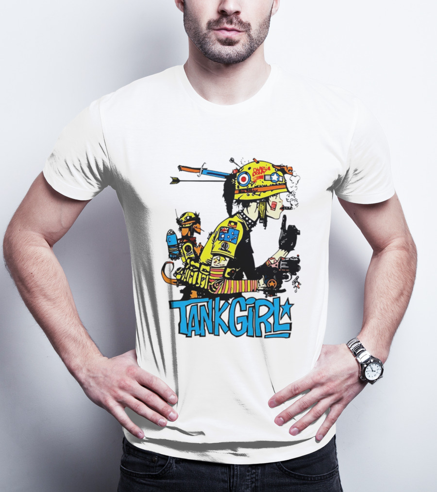 Tank Girl Vol 2 Comic Graphic With Booga And Classic Helmet T-Shirt