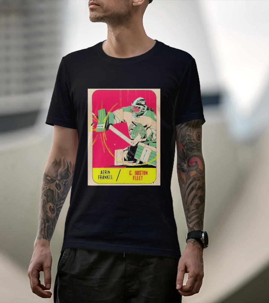 Aerin Frankel C. Boston Fleet Goalie Vintage Style Hockey Card T-Shirt