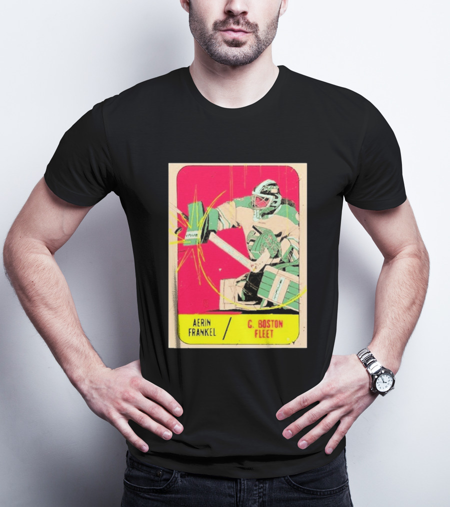 Aerin Frankel C. Boston Fleet Goalie Vintage Style Hockey Card T-Shirt