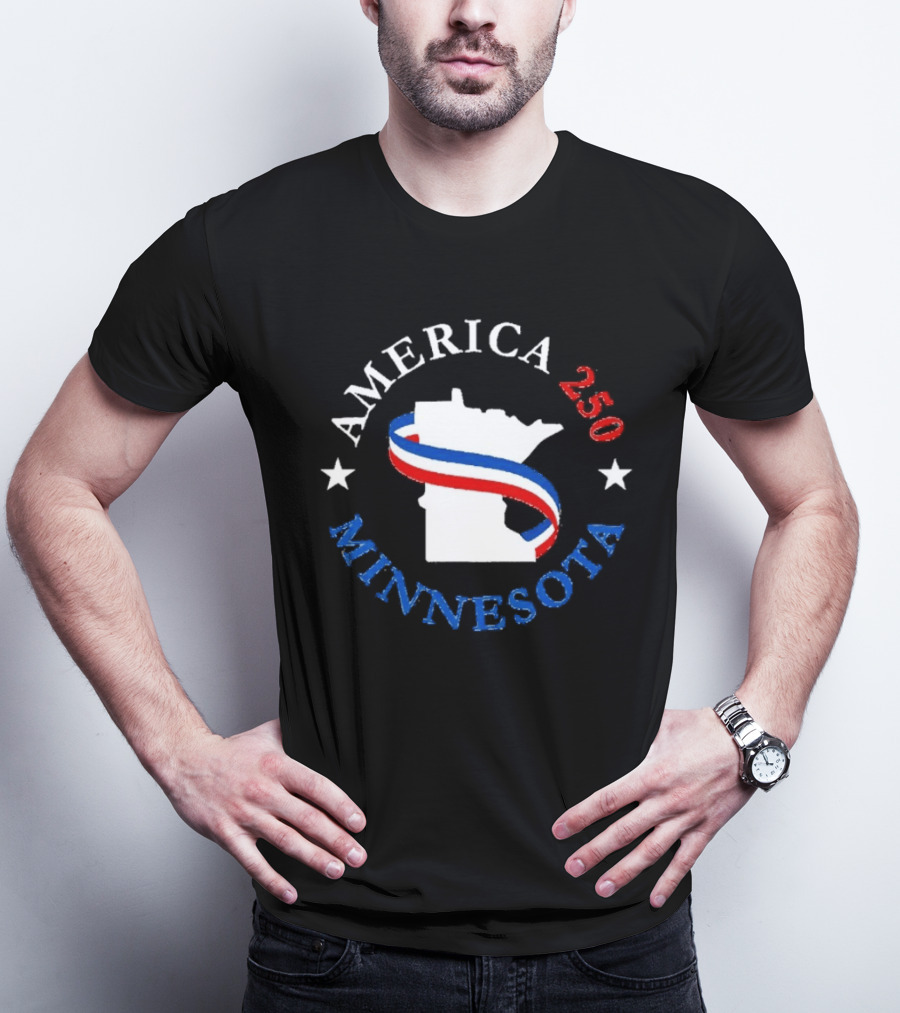 America 250 Minnesota State Celebration Patriot Stars T-Shirt
