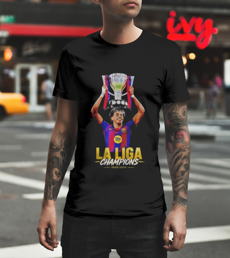 Barcelona La Liga Champions 2025 26 Mes Que Un Club T-Shirt