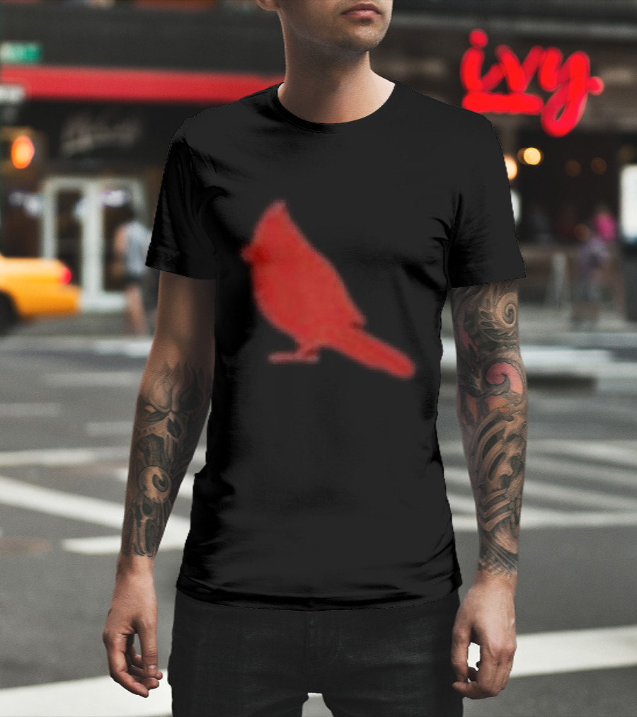 The Slumerican Cardinal Red Bird Stylized T-Shirt