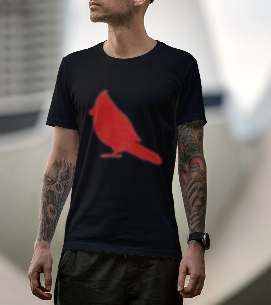 The Slumerican Cardinal Red Bird Stylized T-Shirt