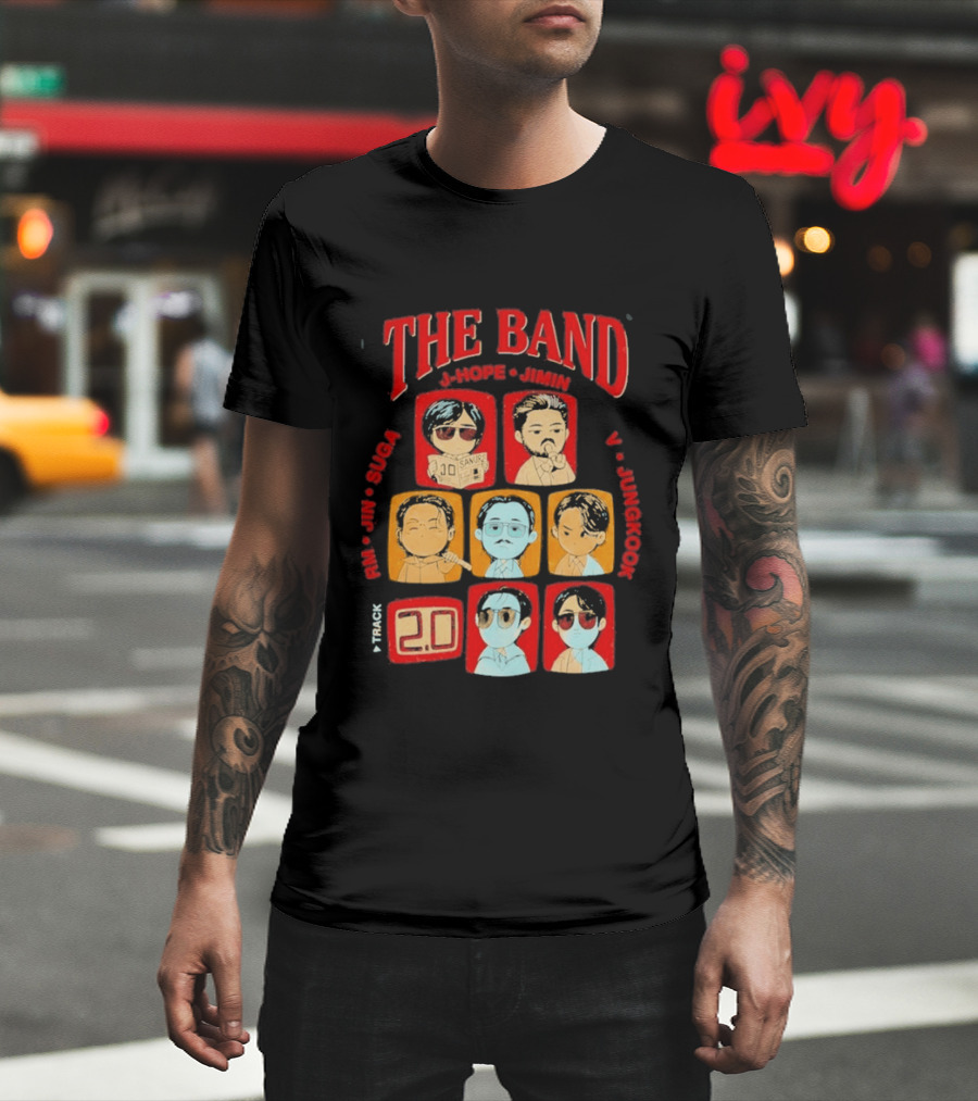 The Band RM Jin Suga J Hope Jimin V Jungkook 20 Arirang BTS World Tour 2.0 T-Shirt