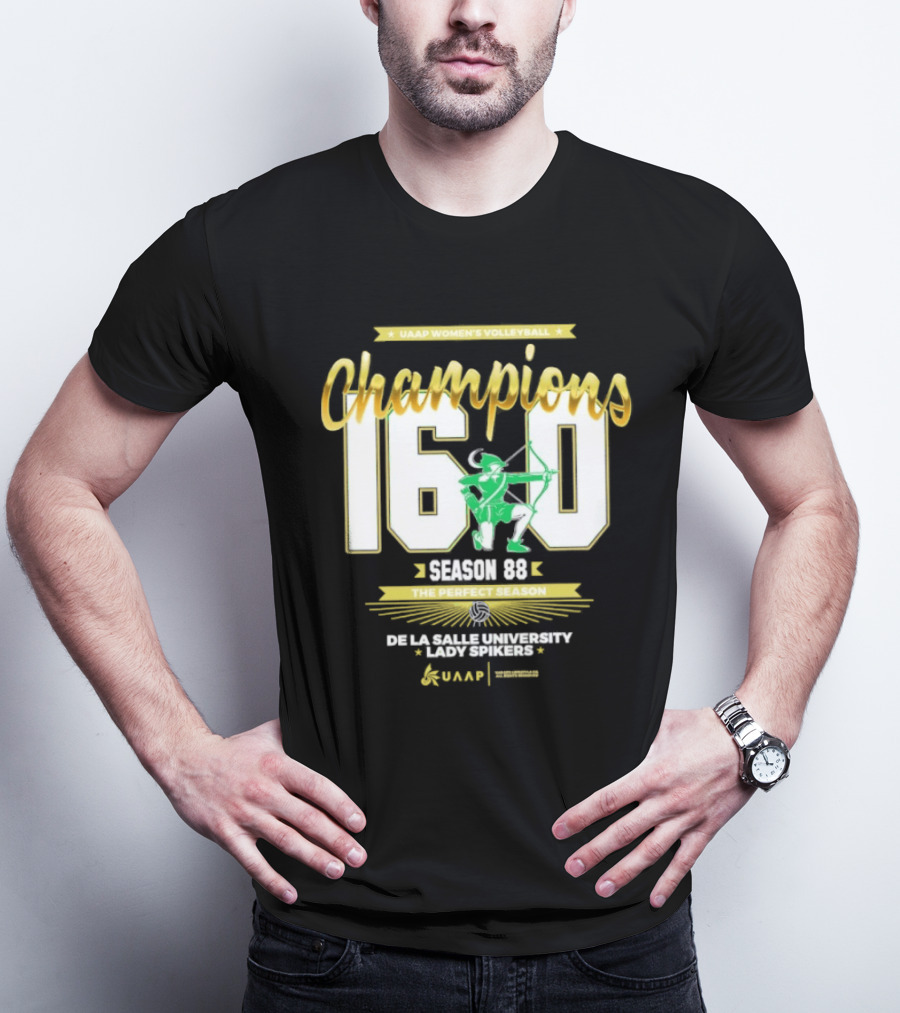 UAAP Women's Volleyball Champions 16 0 Season 88 Perfect De La Salle Lady Spikers T-Shirt
